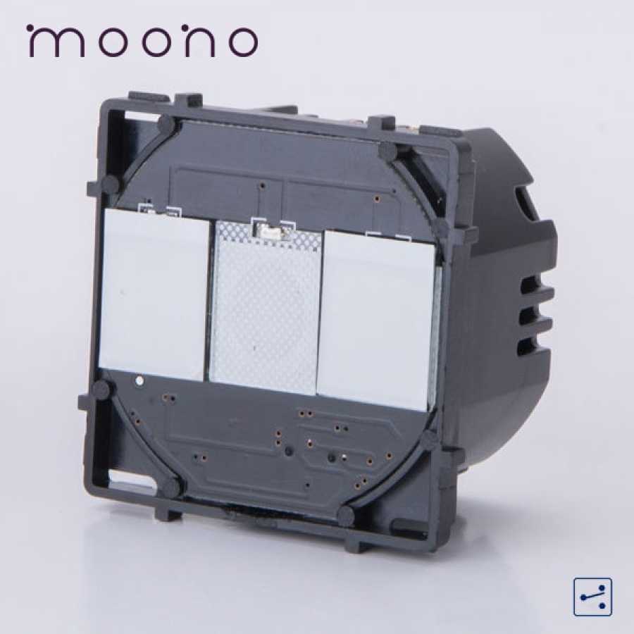 Modul întrerupător touch dublu cap-scară / cruce moono